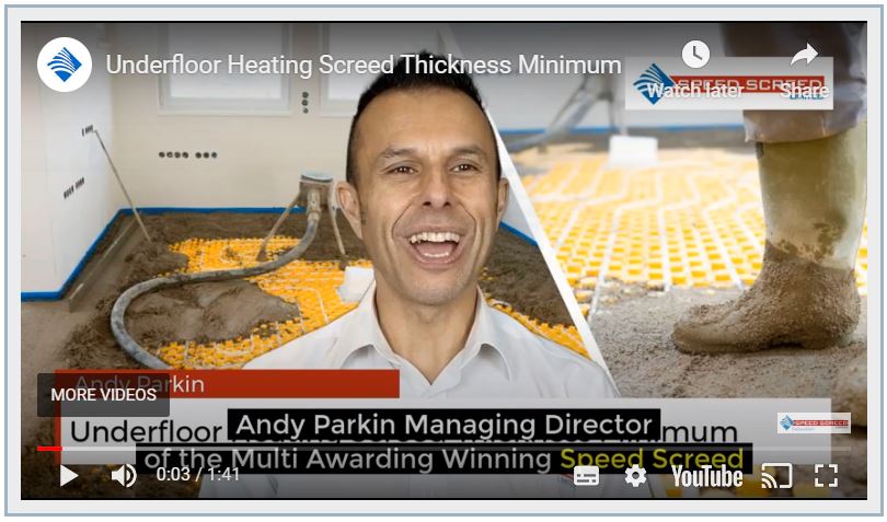 Underfloor Heating Screed Thickness Minimum