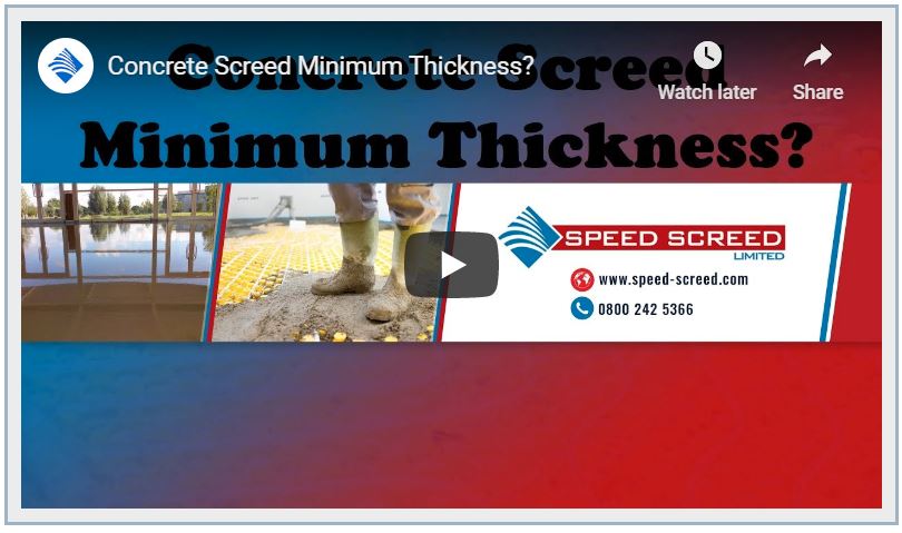 Concrete Screed Minimum Thickness?