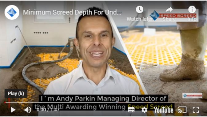 Minimum Screed Depth For Underfloor Heating - How Thick?